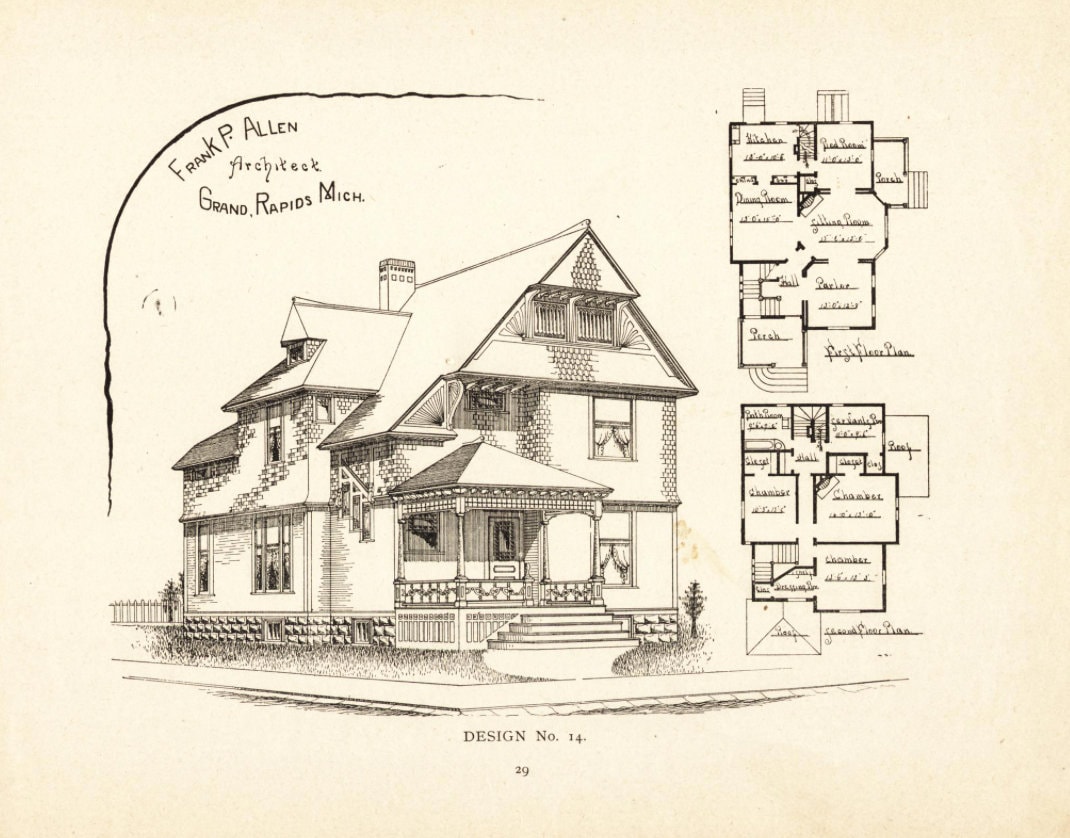 82 ARTISTIC HOUSE PLANS Rare 1893 Architectural Designs Views - Etsy