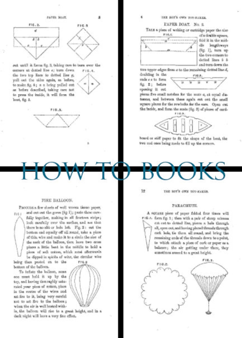 Illustrated How to MAKE TOYS for BOYS Instructions on Vintage - Etsy