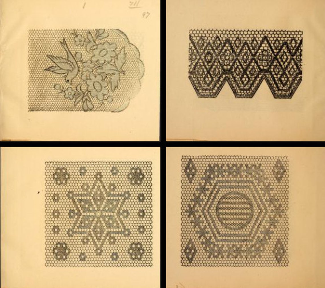 85 DARNED LACE PATTERNS 81 Pages of Pattern Designs Rare Old | Etsy