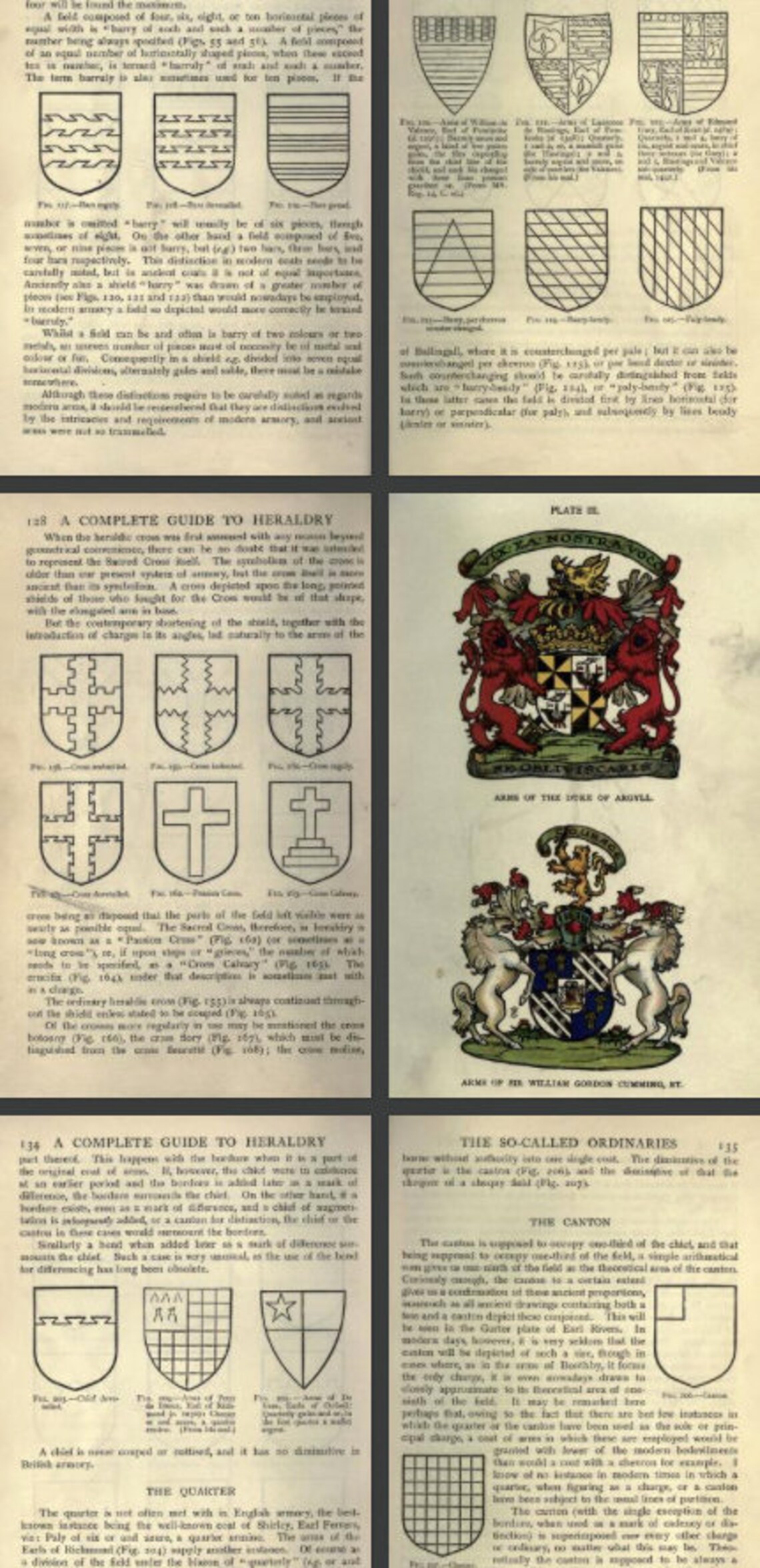 A COMPLETE GUIDE to HERALDRY 800 Designs Rare Illustrated Reference ...