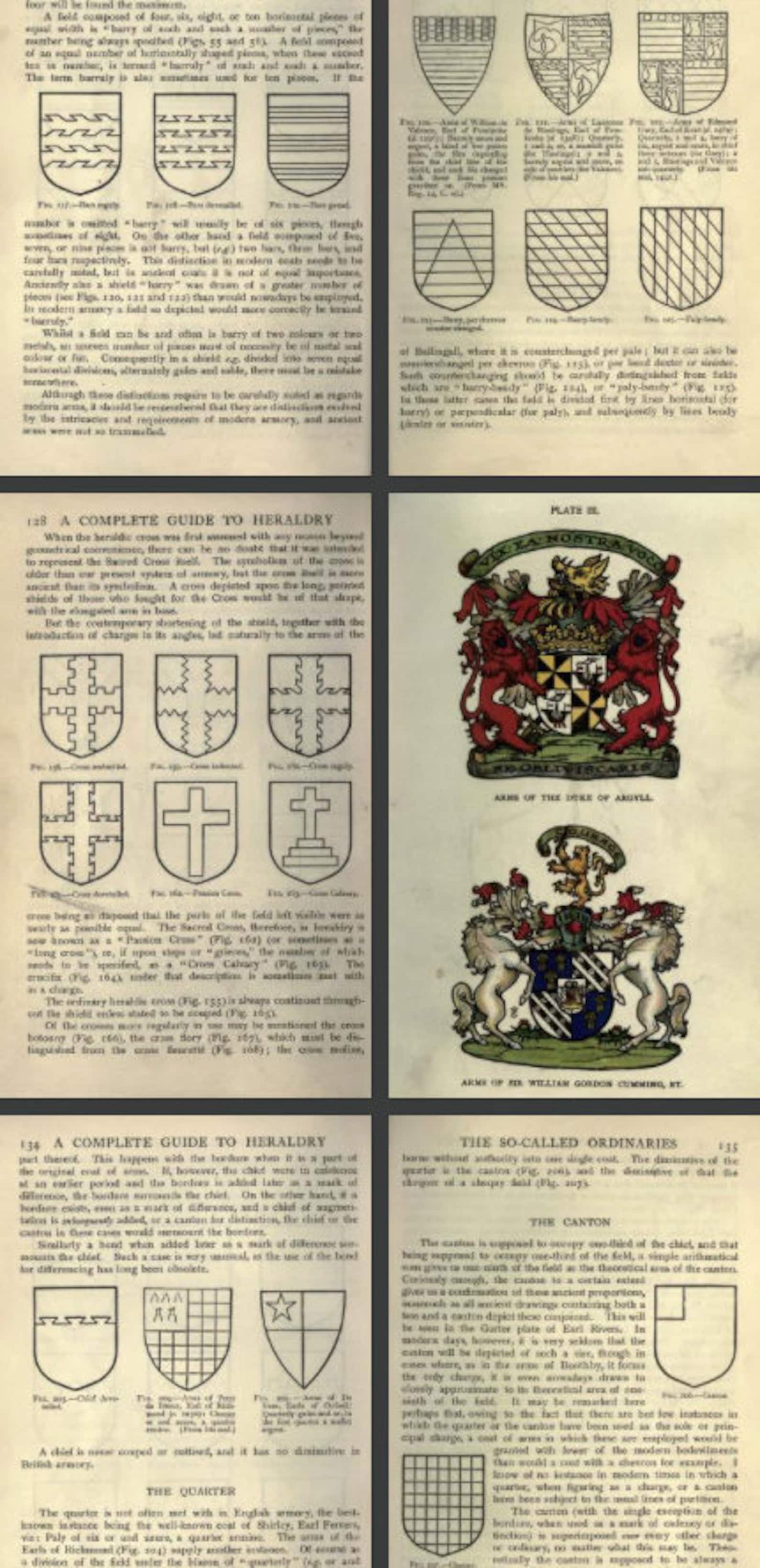 A COMPLETE GUIDE to HERALDRY 800 Designs Rare Illustrated Reference ...