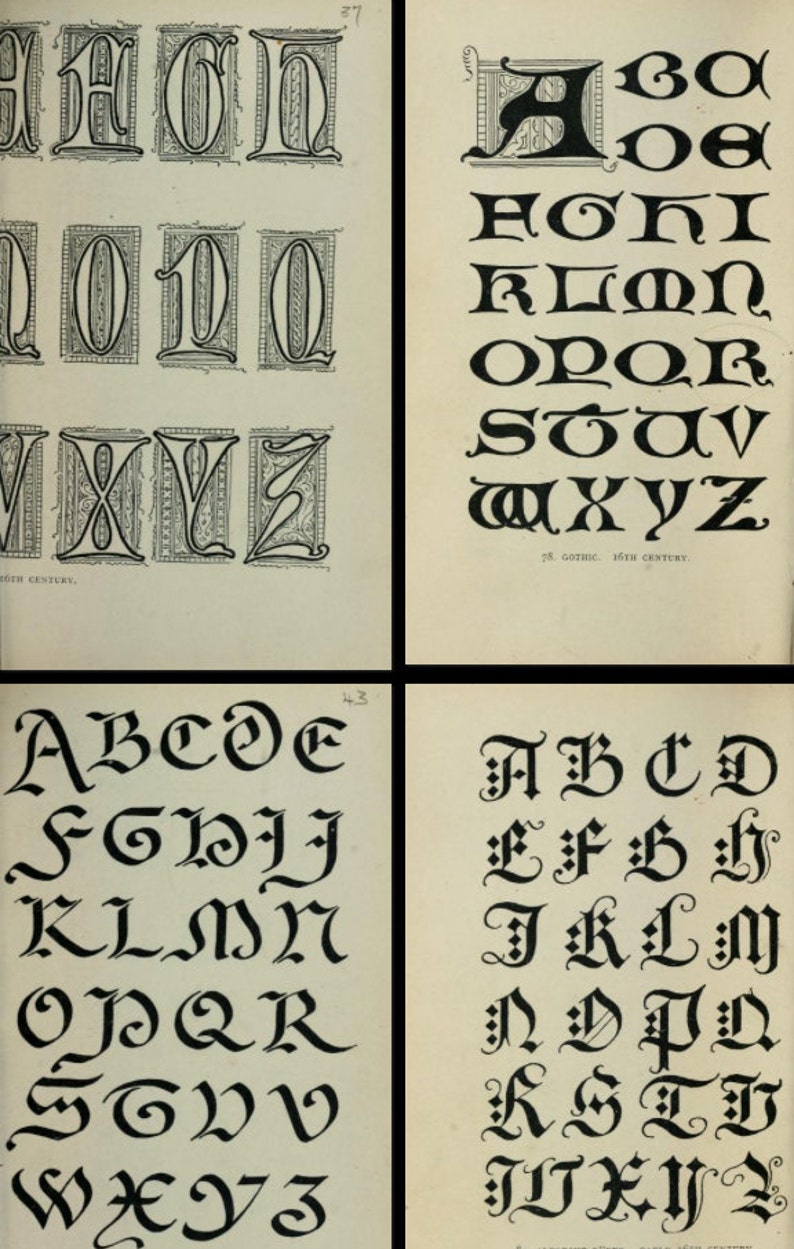 150 ALPHABETS Old and New Rare Illustrated Reference Book for - Etsy