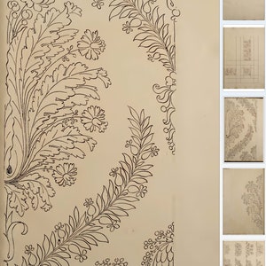 100 FRENCH EMBROIDERY PATTERNS Rare 1793 French Design Book Printable ...