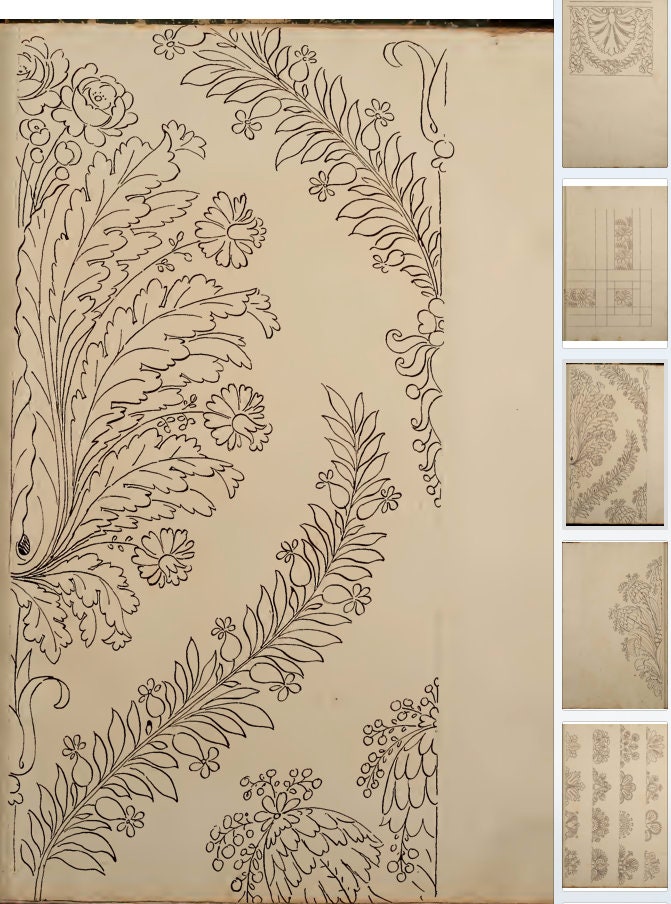 100 FRENCH EMBROIDERY DESIGNS Rare 1793 French Pattern Book | Etsy