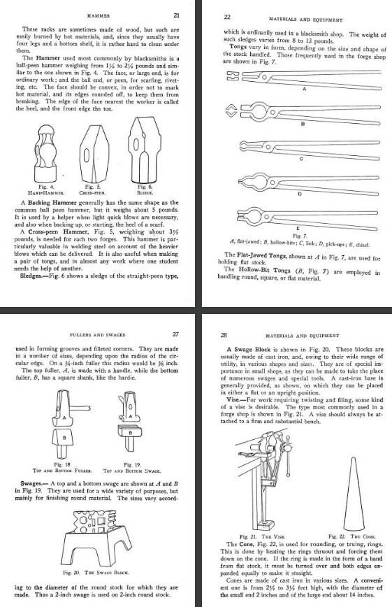 44 FORGE WORK PROJECTS Illustrated Textbook Blacksmith Metalworking ...