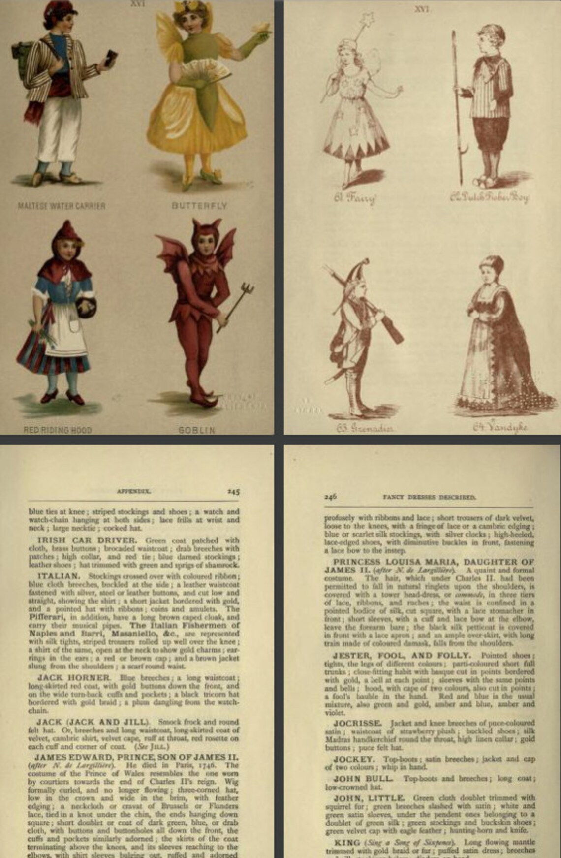 FANCY DRESS COSTUMES Rare Illustrated Book on What to Wear to | Etsy