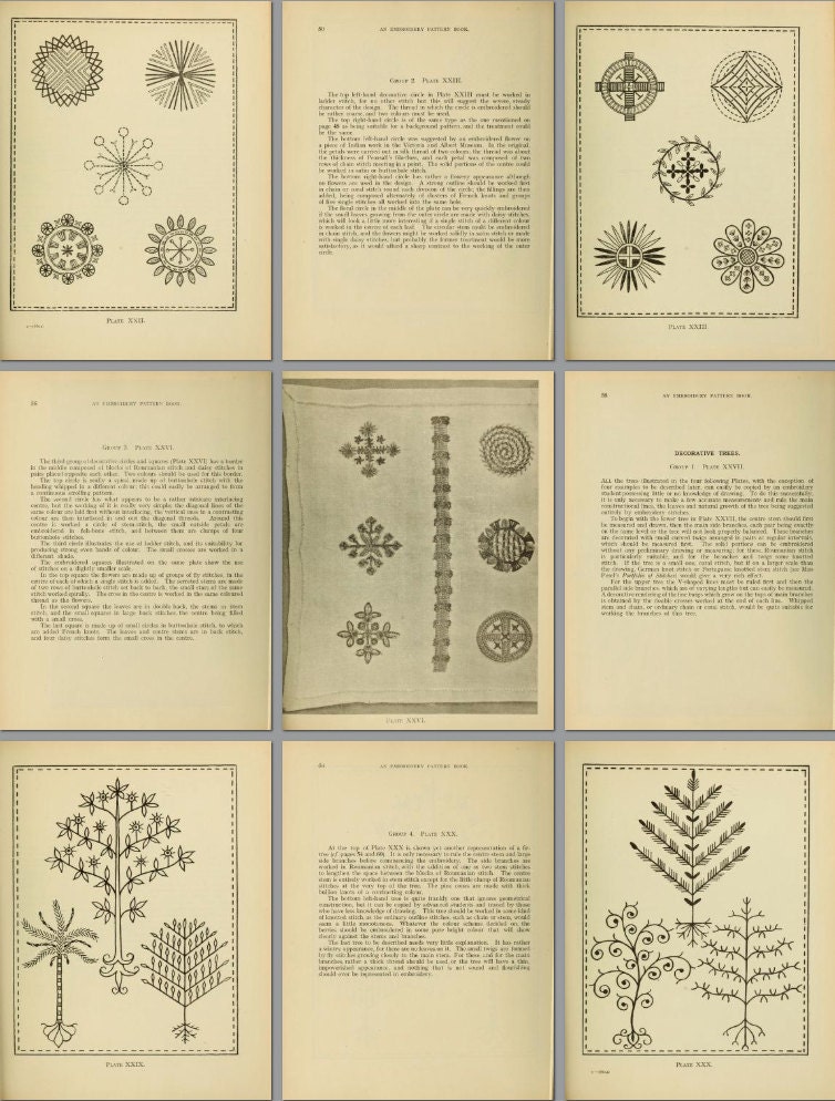 Rare 500 HAND EMBROIDERY PATTERNS Book of Leaves Plants | Etsy