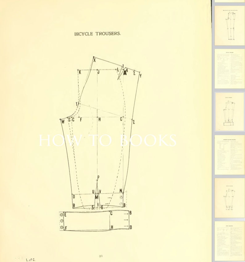Illustrated CUTTING MENS TROUSERS Rare Pattern Book Design Your Own ...