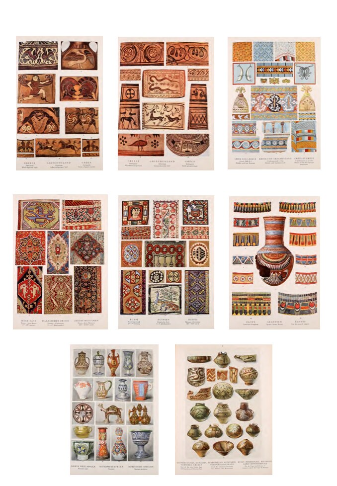 History of DECORATIVE MOTIFS 2000 Full Color Illustrations 163 | Etsy