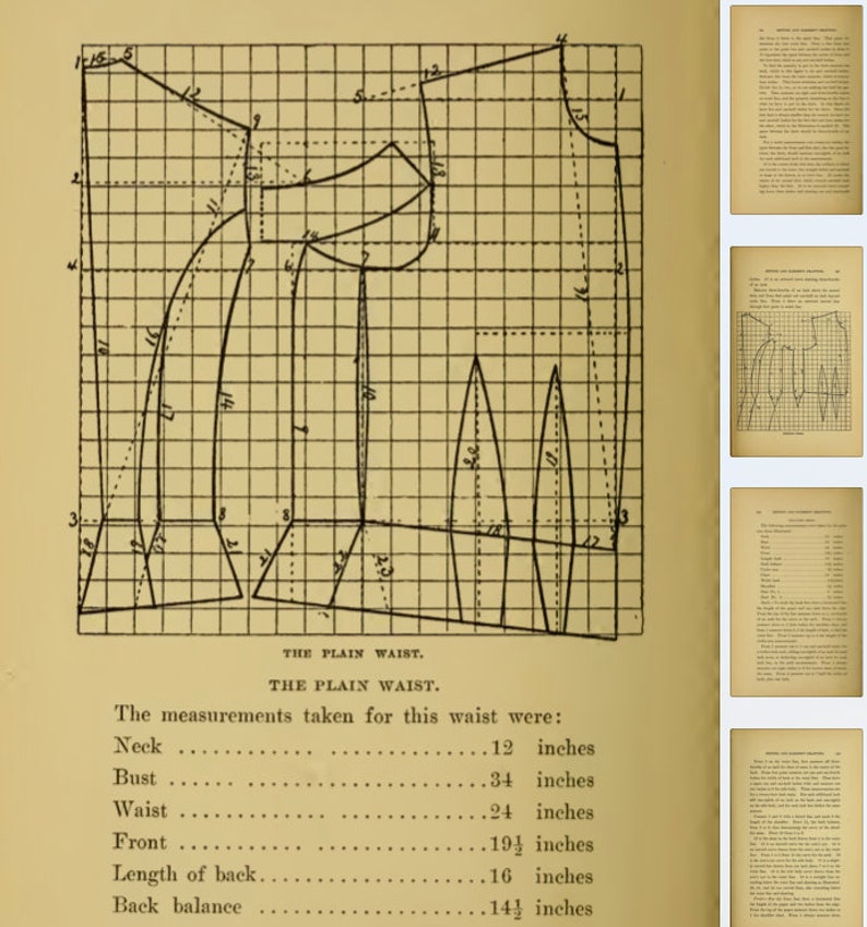 SEWING and GARMENT DRAFTING With Drafting Diagram Patterns ...