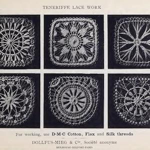 103 Teneriffe Lace Work Designs and Instructions on Stitches 33 Pages ...