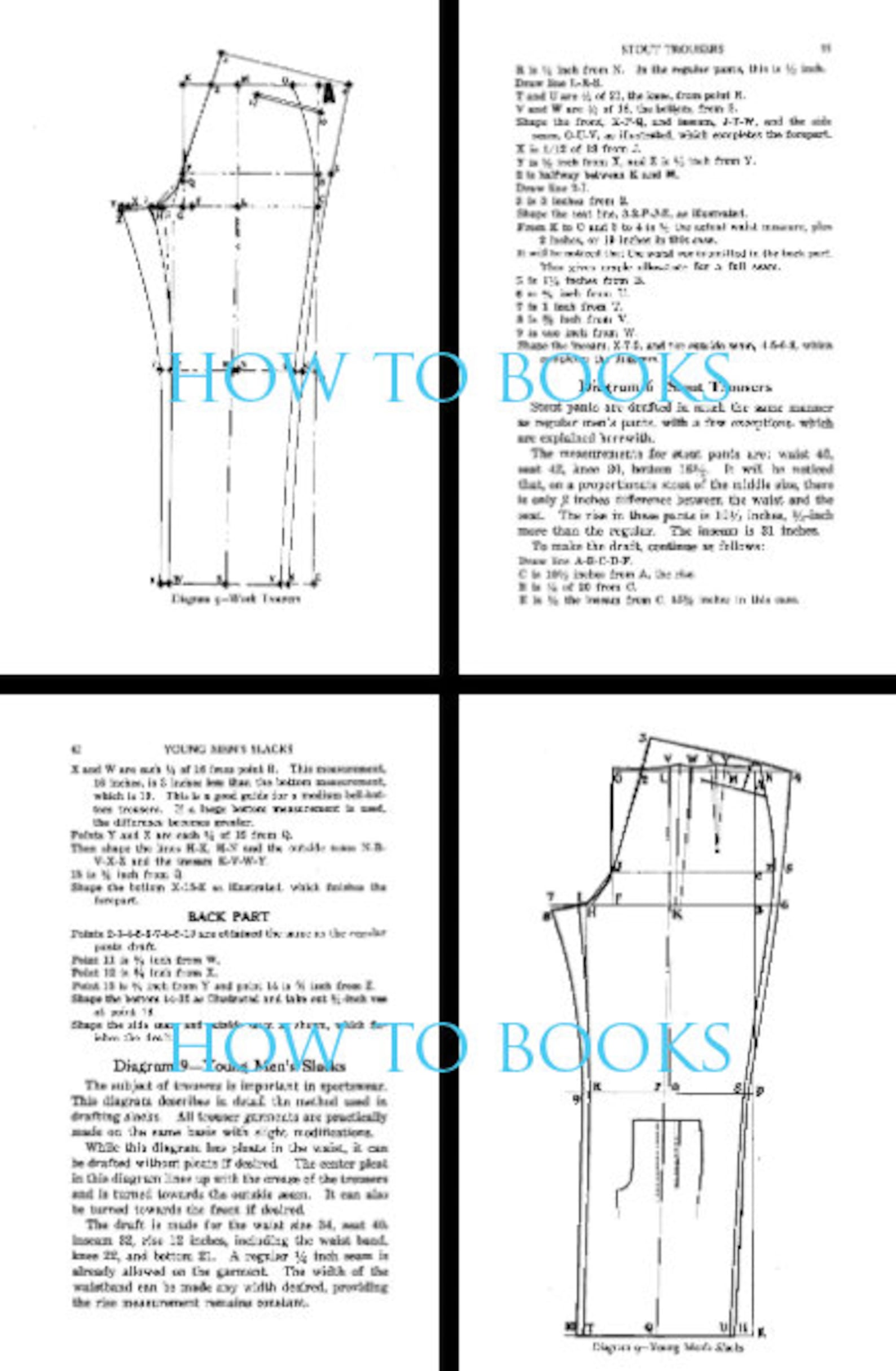 DRAFTING TROUSERS for Men Women and Boys Design Your Own - Etsy