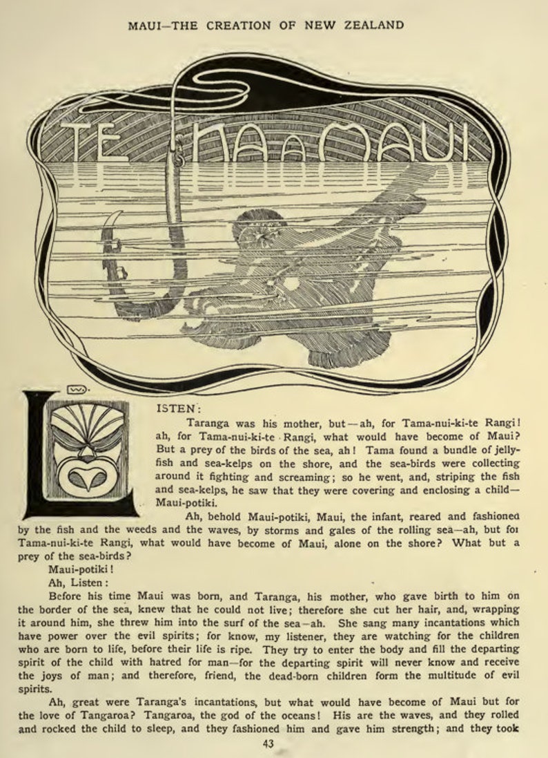 TE TOHUNGA MAORI Legends and the Ancient Traditions Rare | Etsy