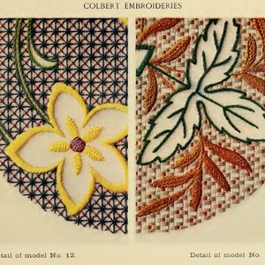 21 France HAND EMBROIDERY PATTERNS Old Illustrated French Book 42 Pages ...