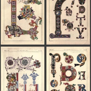 ART of ILLUMINATING in EUROPE Rare Ornamental Alphabets and Over 1000 ...