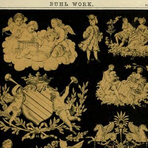 Manual of BUHL WORK and MARQUETRY Rare Illustrated Book With Practical ...