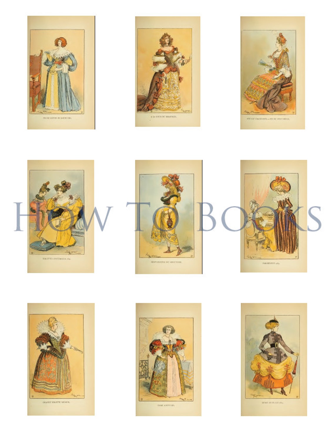 HISTORY of FRENCH FASHIONS With 29 Full Page Colored Images of - Etsy