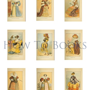 HISTORY of FRENCH FASHIONS With 29 Full Page Colored Images of Dresses ...