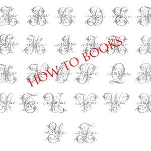 Ready to Print FRENCH MONOGRAM ALPHABET Pattern Book for Embroidery ...
