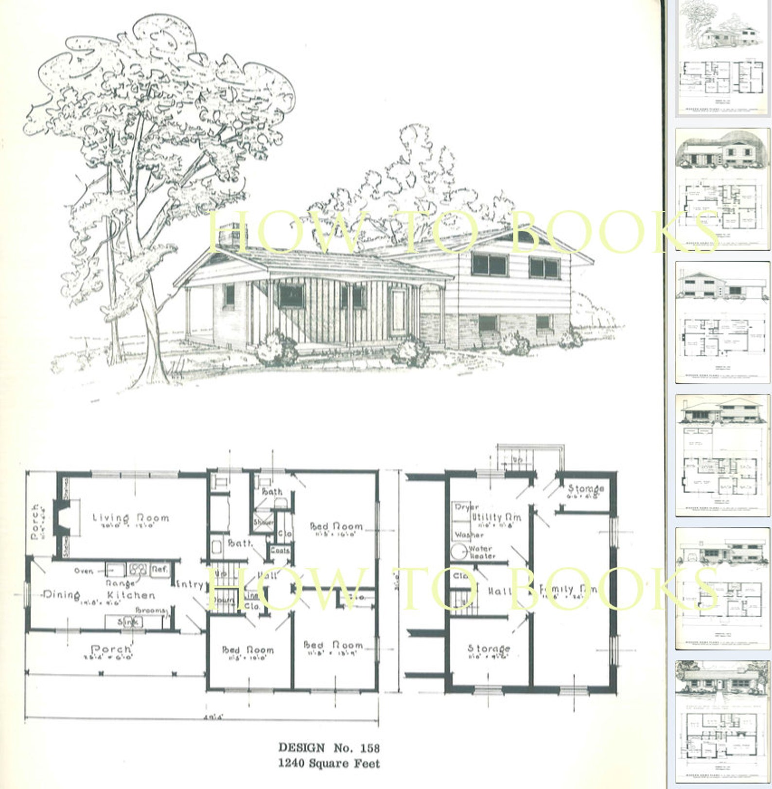 49 AMERICAN 1955 HOME PLANS House Designs With Floor Plans 50 | Etsy