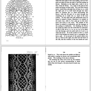 50 VICTORIAN LACE PATTERNS in This Rare How to Make Bobbin Lace Pattern ...