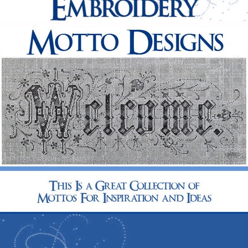 Rare Vintage Pattern Book 55 EMBROIDERY MOTTO DESIGNS 111 - Etsy