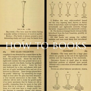 ANTIQUE GLASS COLLECTING Rare Illustrated Reference Book on Early ...