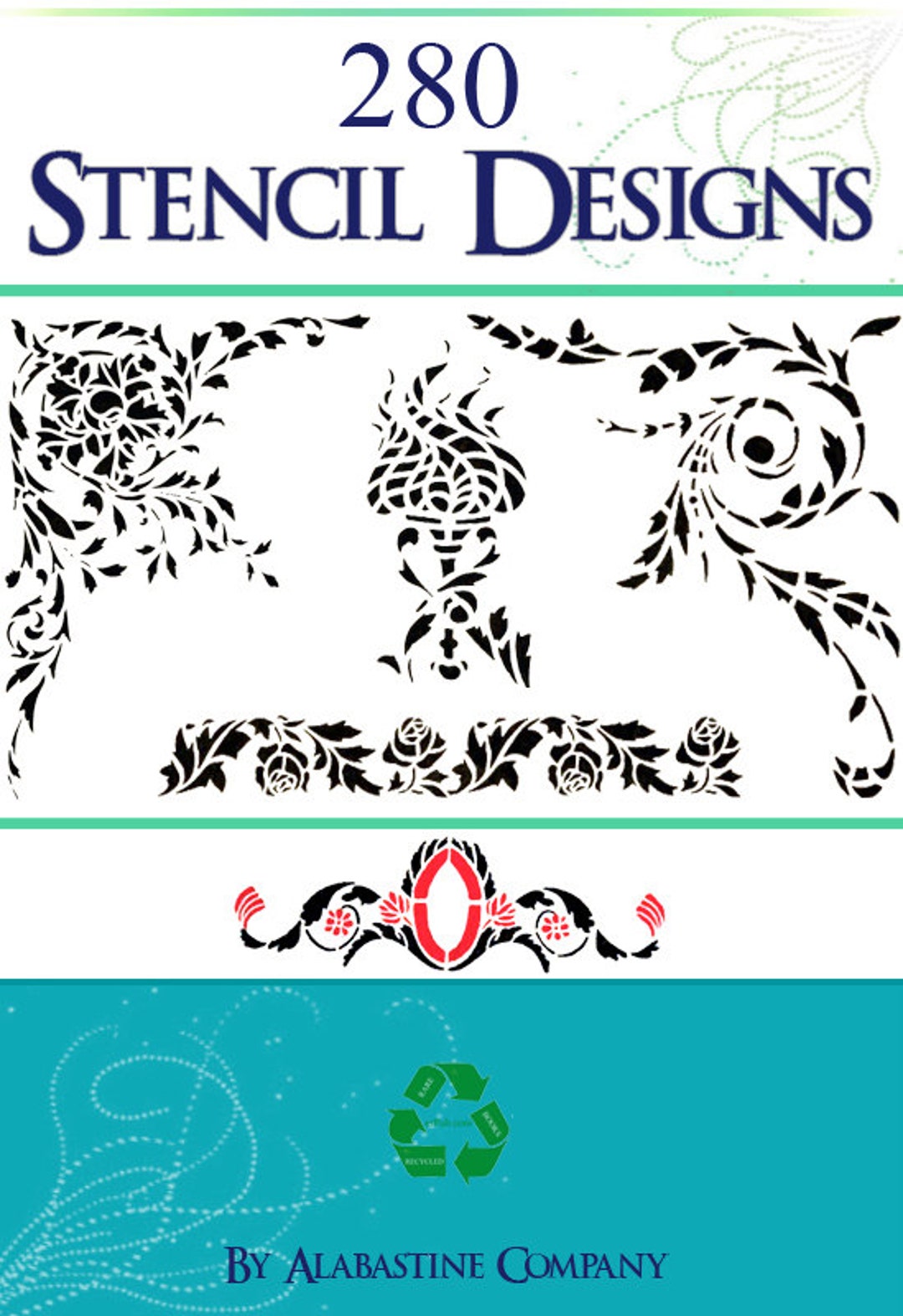 280 STENCIL PATTERNS Rare 1910 Design Catalog for All Crafting Hobbies ...