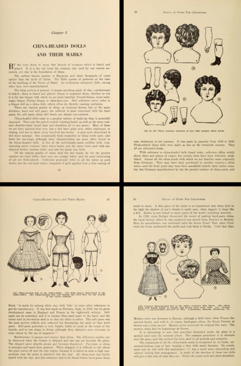 Illustrated Guide to DOLL COLLECTING RARE Collectors Reference | Etsy
