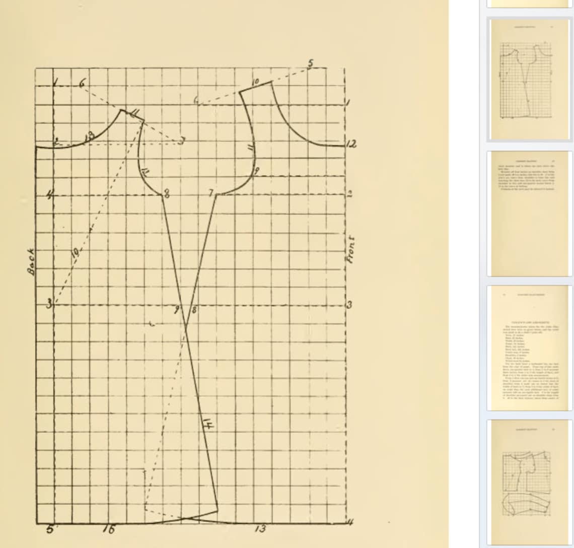 Guide to GARMENT DRAFTING With 18 Drafting Diagram PATTERNS ...