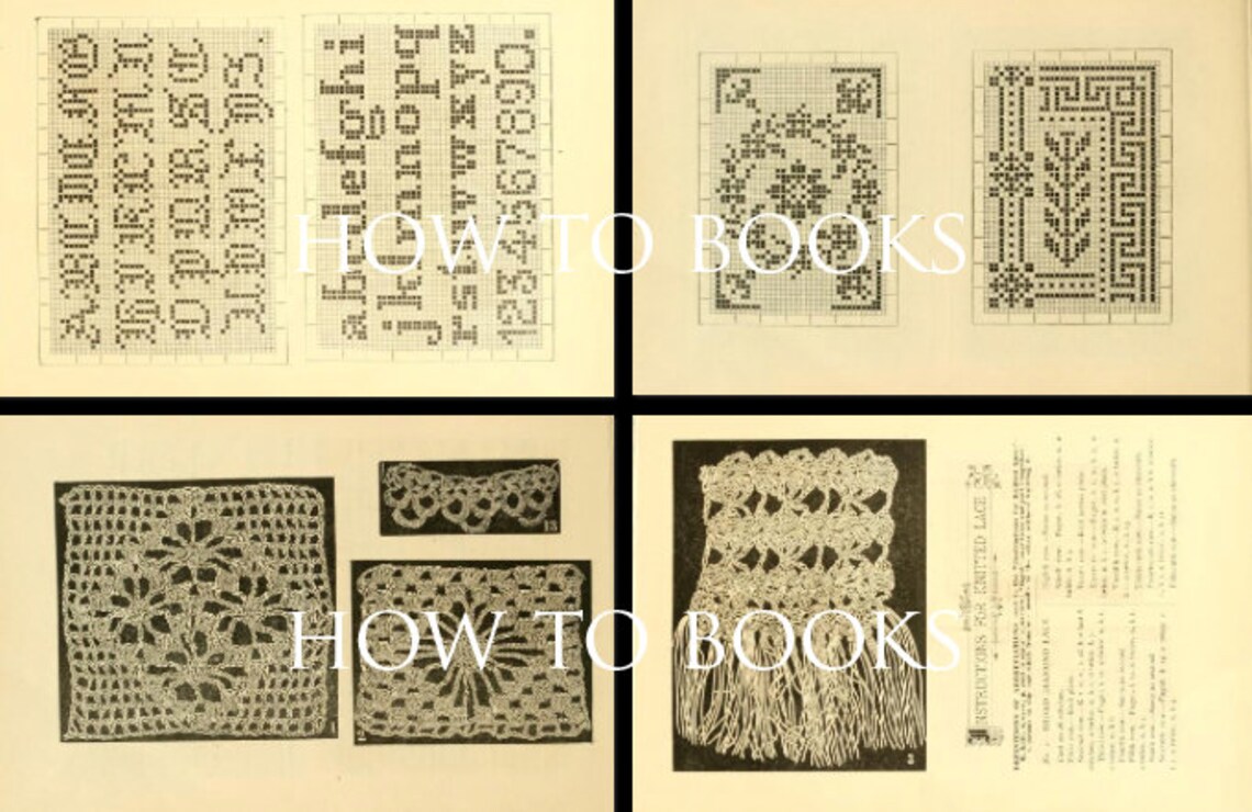 Illustrated FANCY WORK INSTRUCTIONS for Embroidery Macrame - Etsy