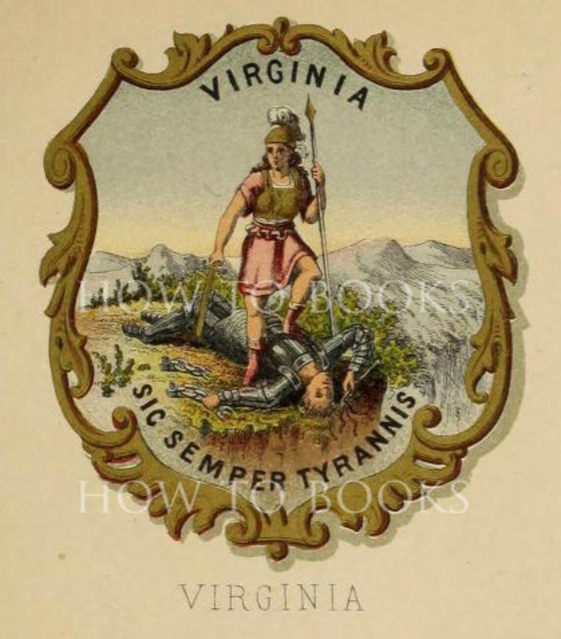 RARE 1876 Illustrated Reference Book With 45 Colored Arms of - Etsy