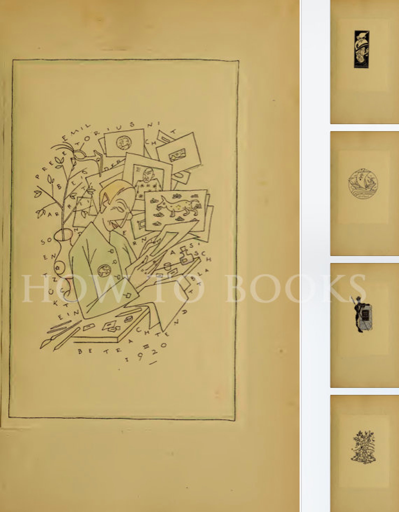 59 German ART DECO Ex-libris Book Plates Royalty Free - Etsy