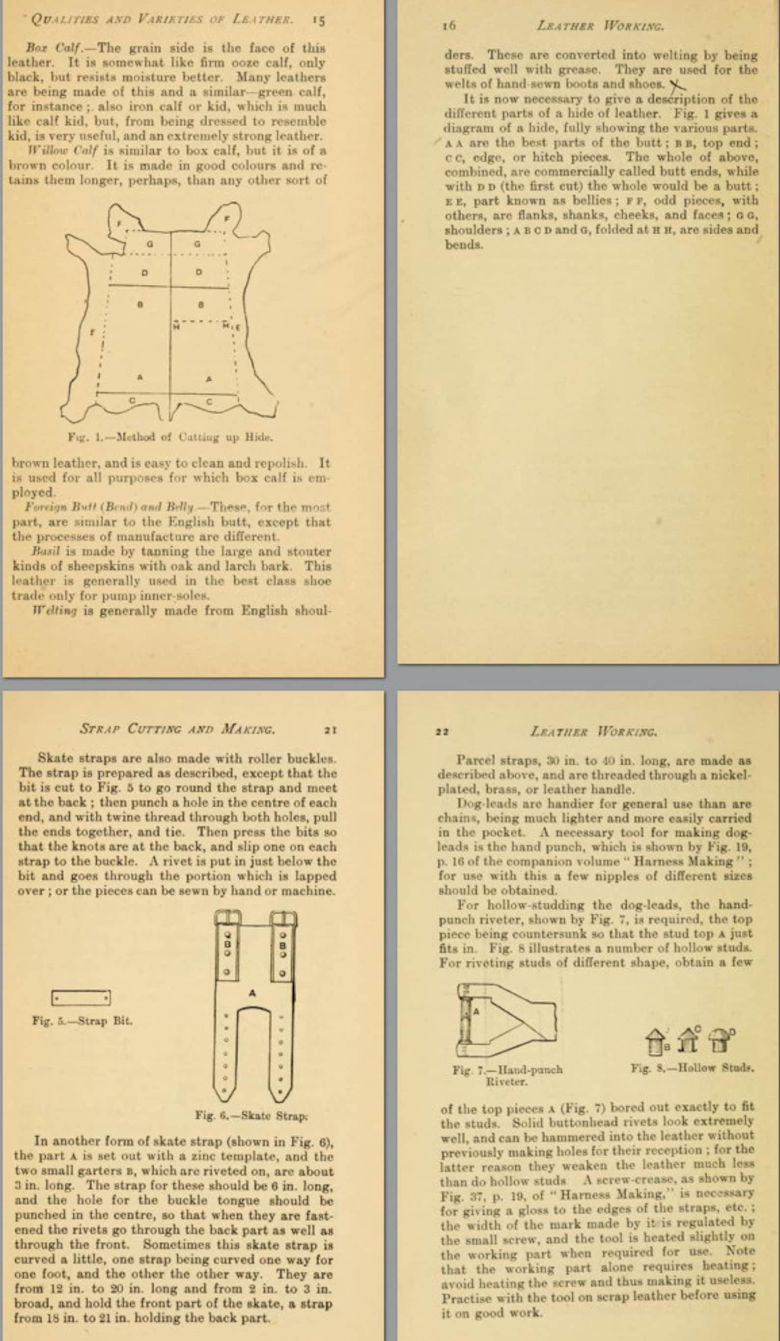 An Illustrated Guide Tool to LEATHER WORKING How to Make - Etsy