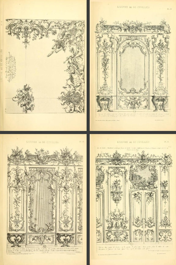Rococo Interior Drawing