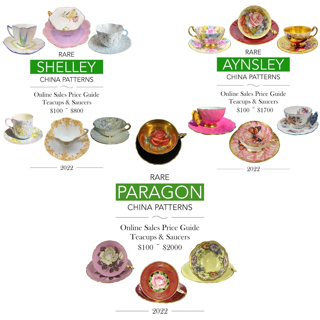 Paragon ~ Aynsley ~ Shelley China Patterns Bundle ~ 3 Full-color Online ...