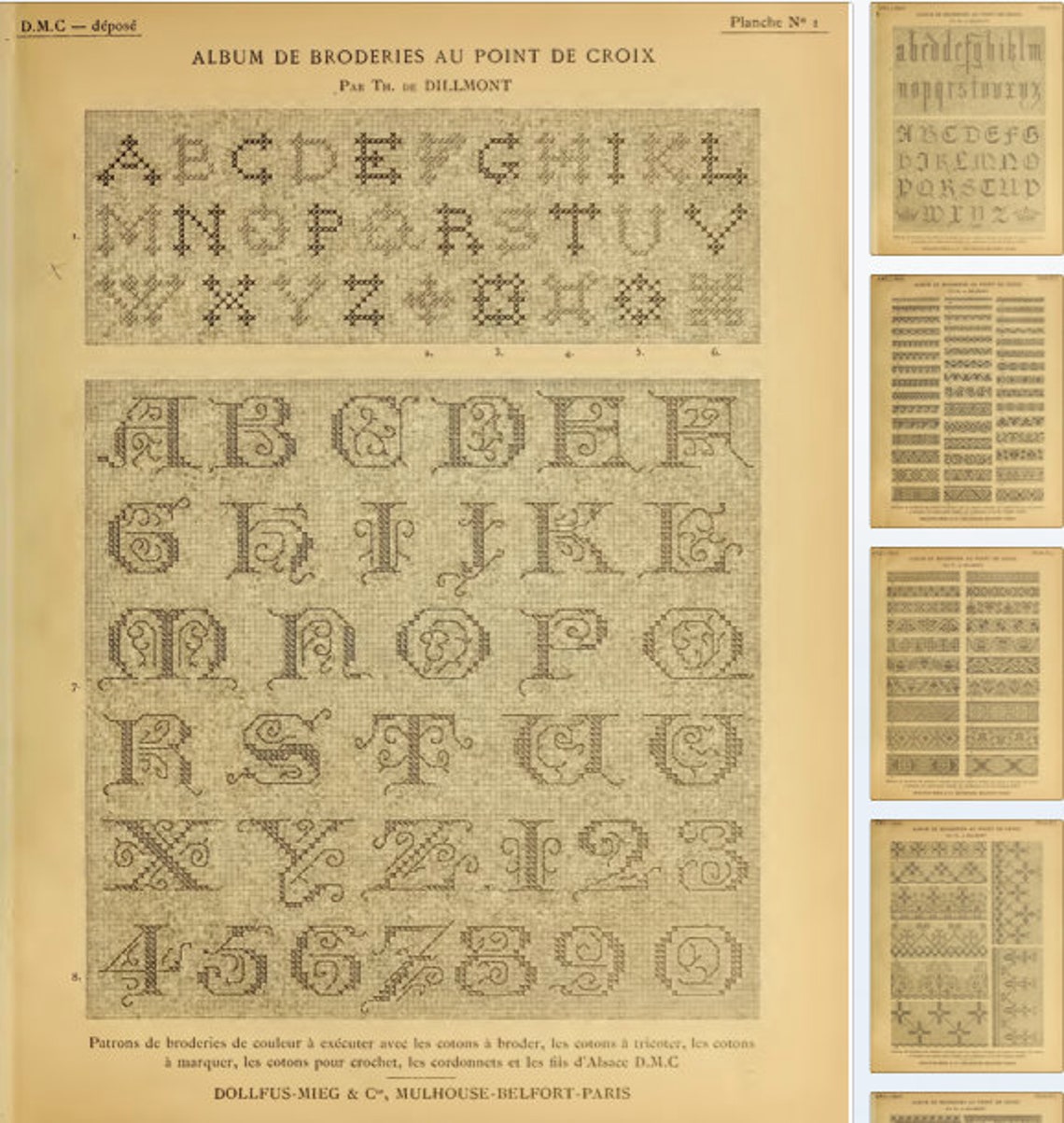 Rare Illustrated FRENCH EMBROIDERY 278 Cross Stitch PATTERNS | Etsy