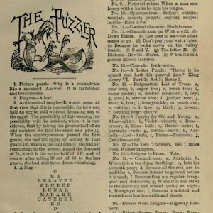 BIG Book of 794 PUZZLES Rare Old 1890 ILLUSTRATED Children's Book 125 ...