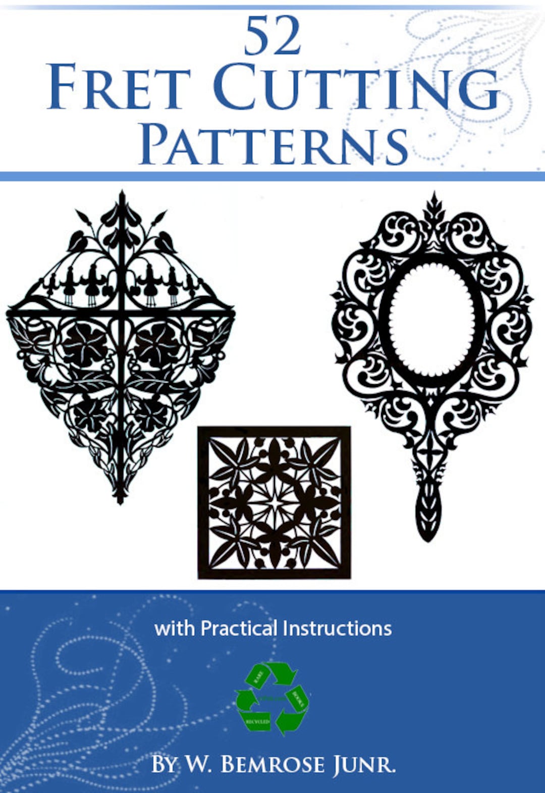 52 Fret Cutting Patterns Rare Perforated Carving Book With Practical ...