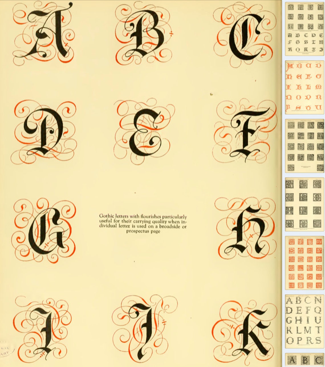ILLUSTRATED DECORATIONS in PRINTING ~ Alphabets Book Covers Borders ...