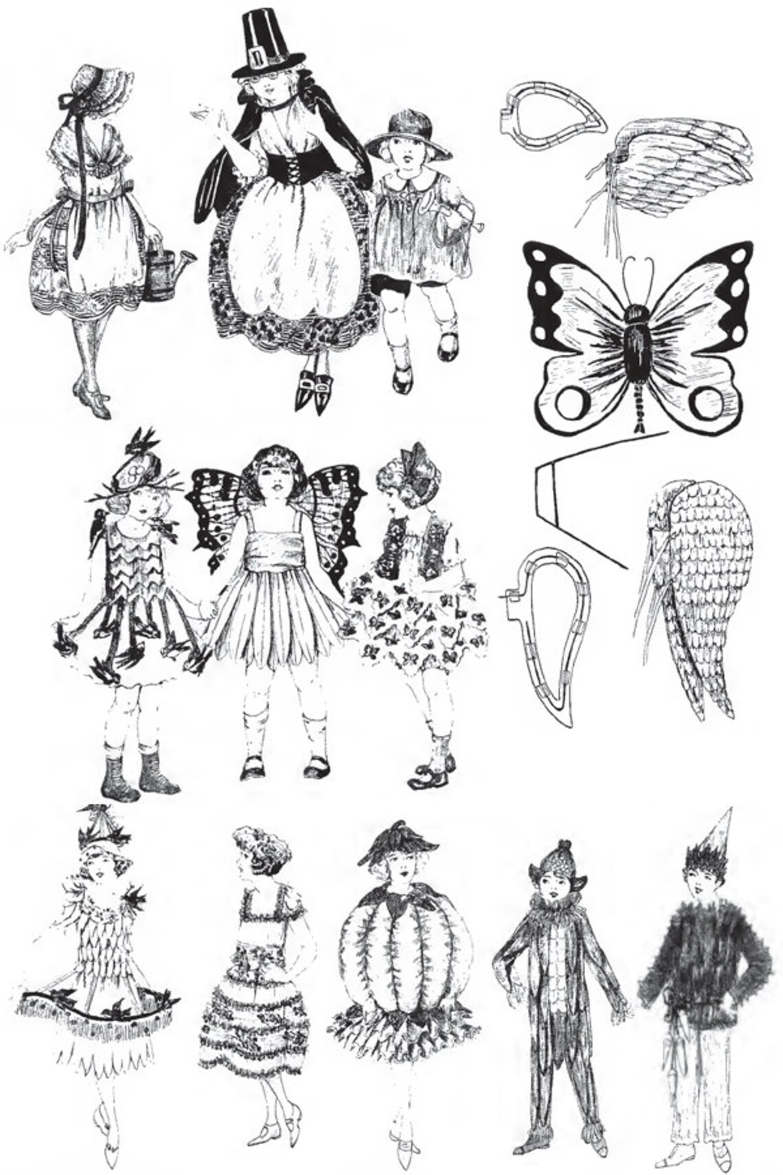 How to MAKE CREPE PAPER Costumes Plus 62 Pattern Designs Great 1922 ...