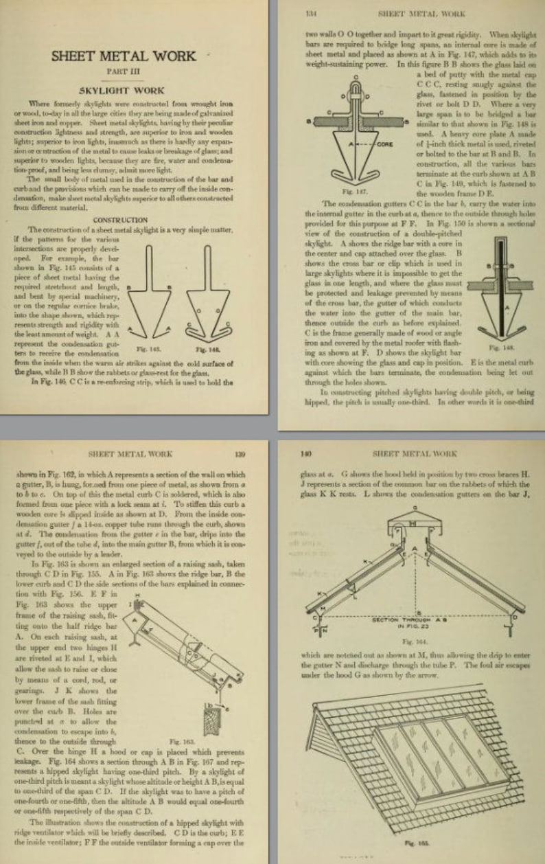 DIY Sheet Metal Work RARE INSTRUCTION Book 284 Pages Printable | Etsy