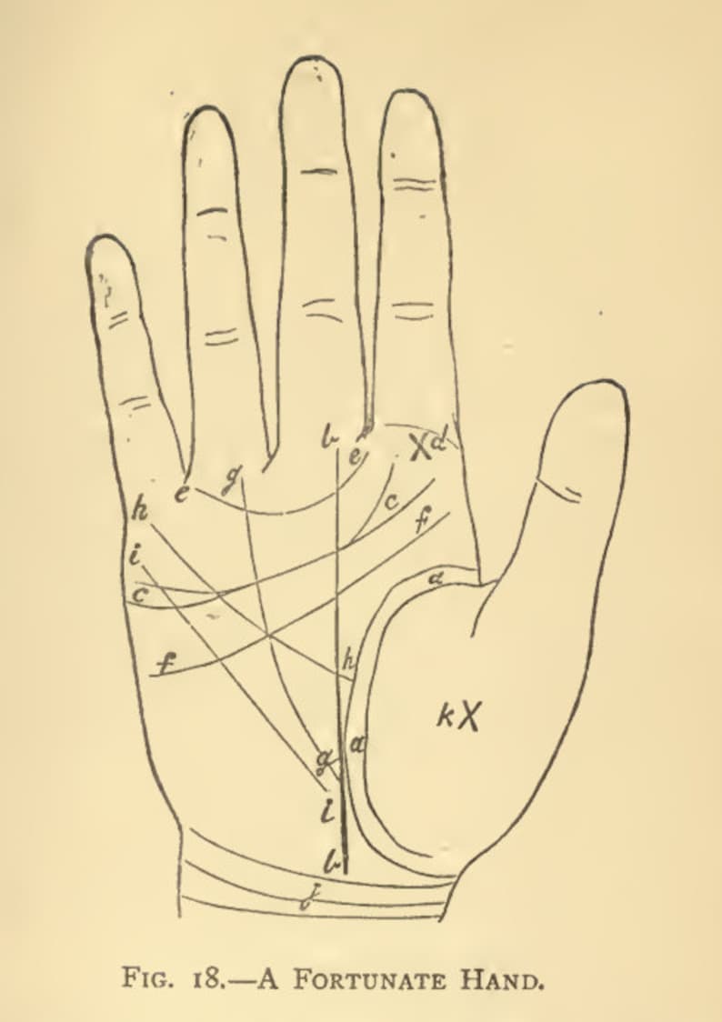The ART of HAND READING Chirognomy Chiromancy Instant Download Palm ...