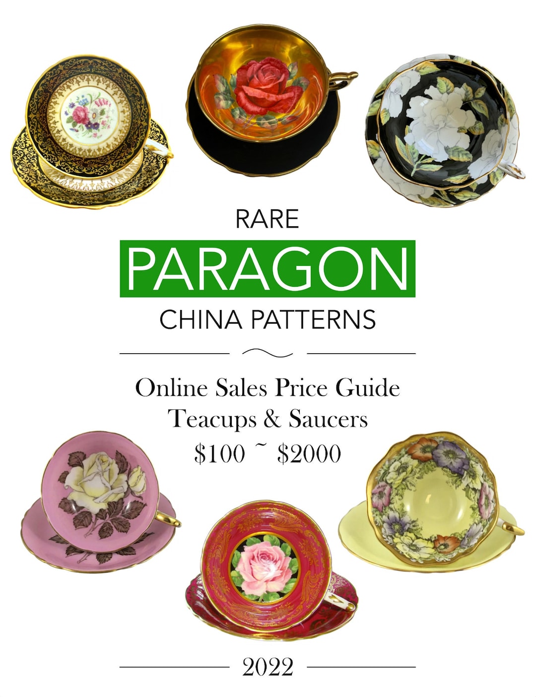 Paragon China Patterns ~ 40 X Teacups & Saucers ~ Full Color Online ...