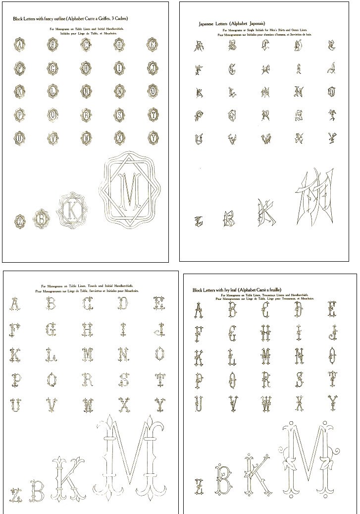 Vintage Hand EMBROIDERY MONOGRAM Design PATTERNS 100s of - Etsy