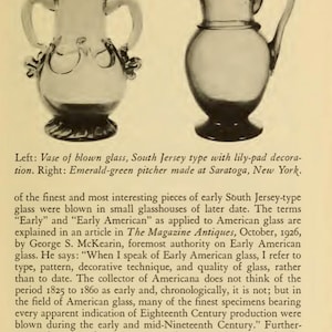 EARLY AMERICAN GLASS a Rare Illustrated Historical Book on Early ...