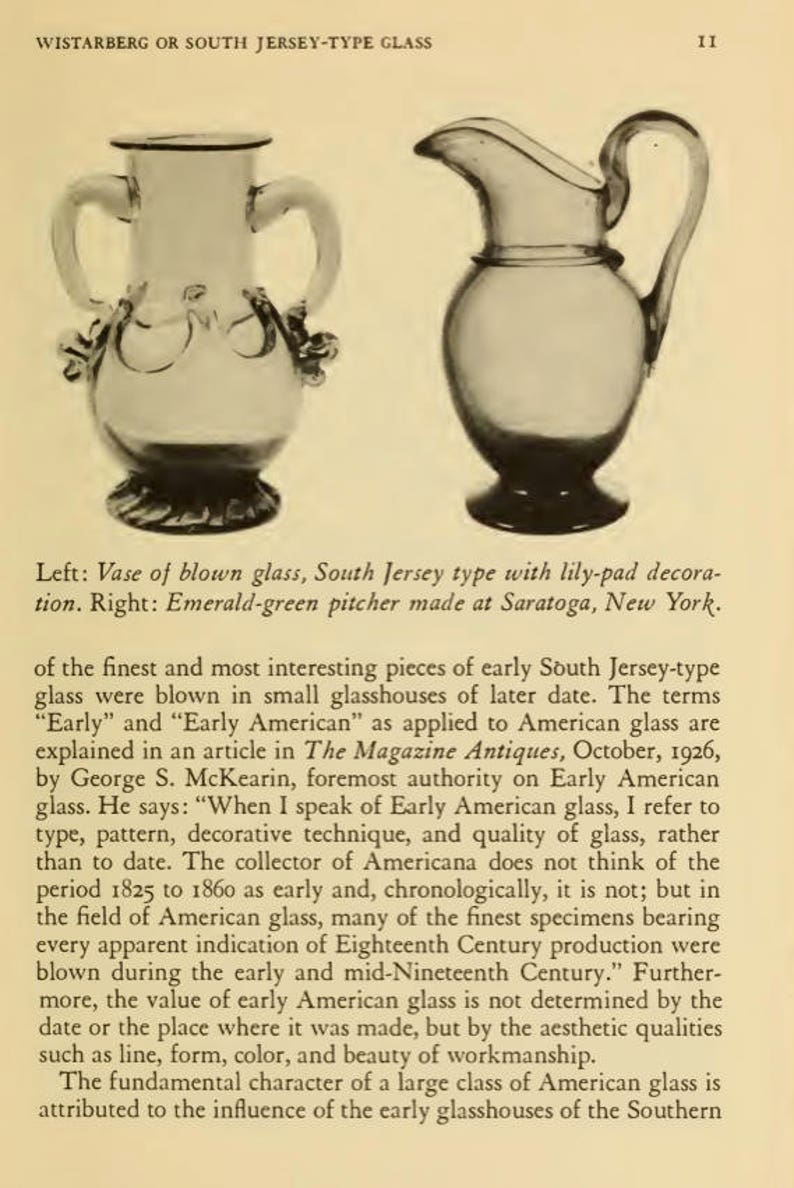 EARLY AMERICAN GLASS a Rare Illustrated Historical Book on - Etsy