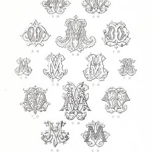 New Collection of 5 X RARE Victorian Monograms and Alphabet Books for ...