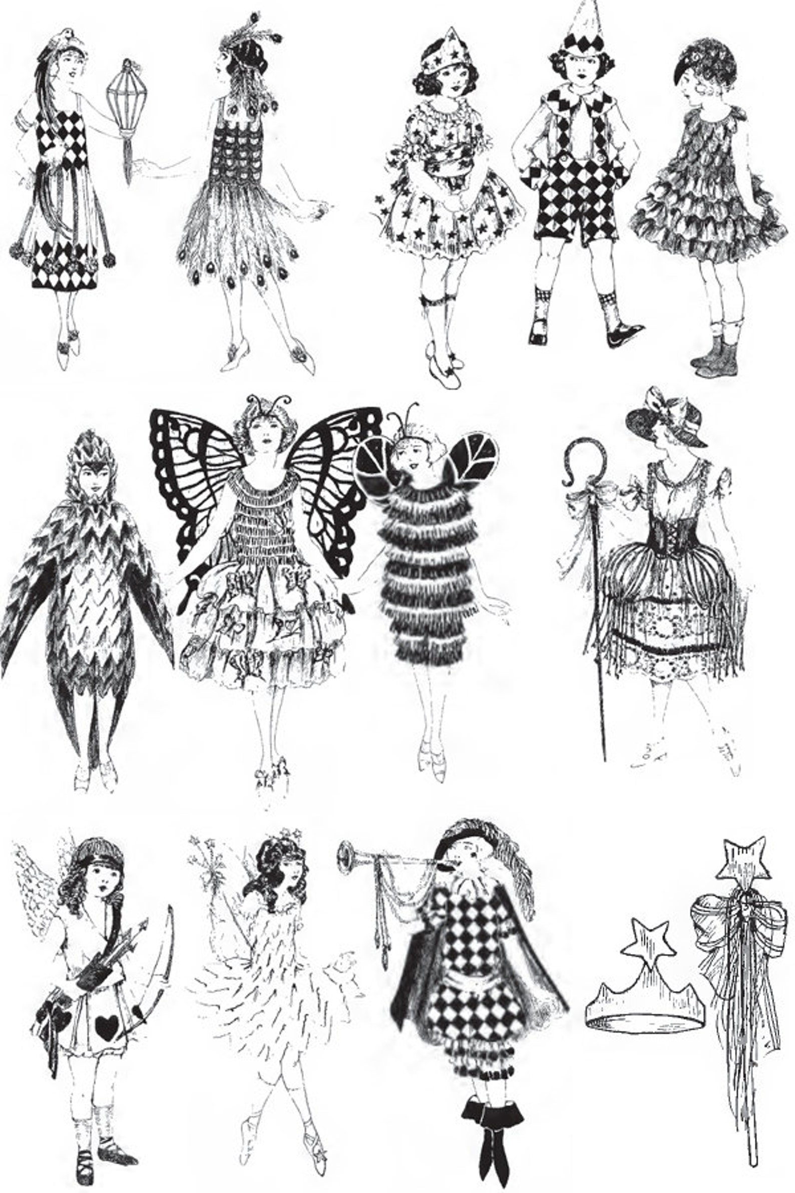 How to MAKE CREPE PAPER Costumes Plus 62 Pattern Designs Great 1922 ...