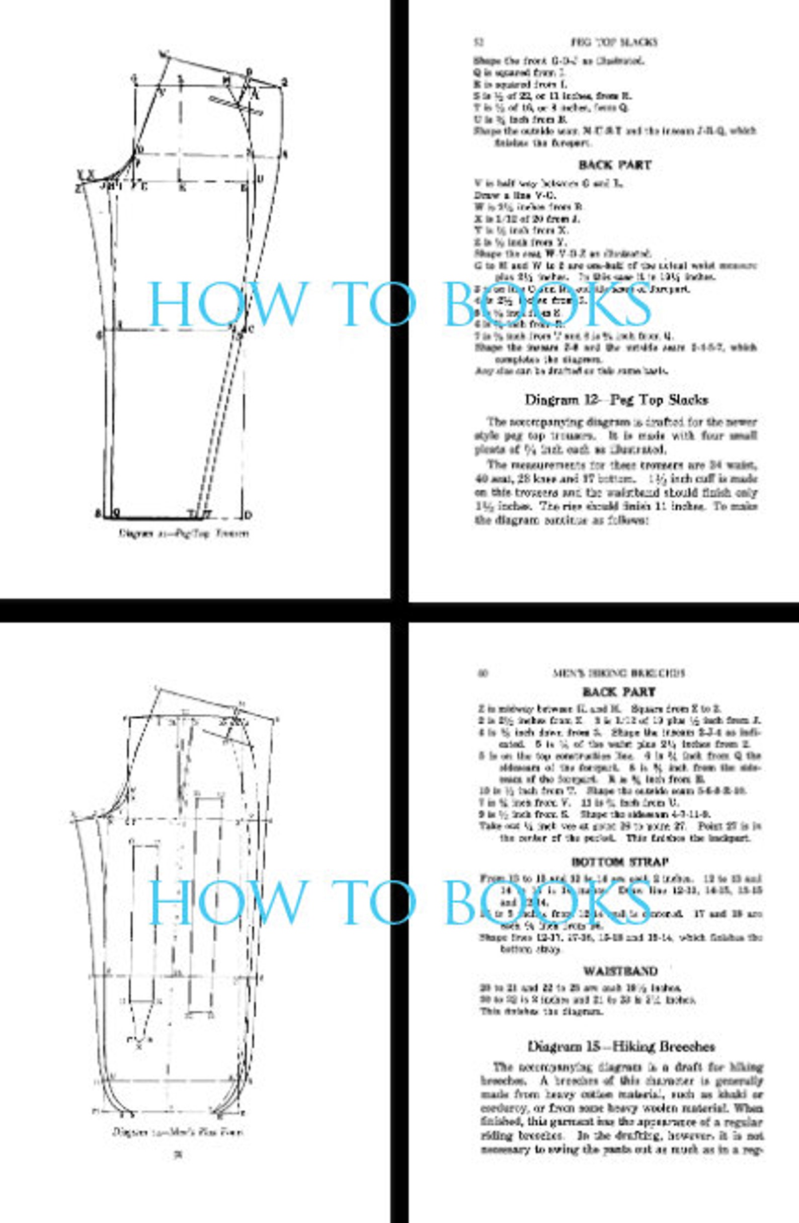 DRAFTING TROUSERS for Men Women and Boys Design Your Own - Etsy